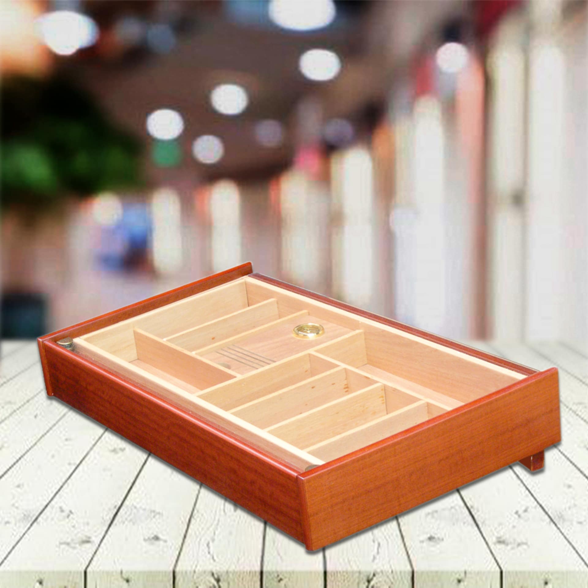 Mahogany Tabletop humidor, elegant and stylish display humidor